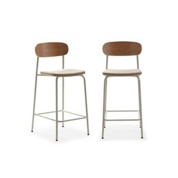CALICOSY 2er-Set Barkrukken ADRIANA in Beige - (W)42 x (H)66 x (L)48 cm | Gr.: onesize