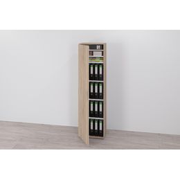 Mehrzweckschrank FMD, B:50cm H:184cm T:34,5cm, braun, Holzwerkstoff, K&uuml;che, Schr&auml;nke, "Inca 1", Flurschr., Aktenschr., verstellb. B&ouml;den, mit/ohne