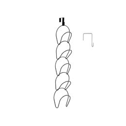 Intirilife Hut St&auml;nder Cap Halter 5 Ringe zum Aufh&auml;ngen 16.9 x 14.5 x 78 cm in Schwarz | Gr.: onesize