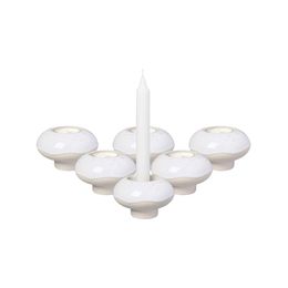 like. by Villeroy & Boch 6er Set Kerzenhalter Donut Winter Glow &oslash; 9,1 cm beige in beige | Gr.: onesize