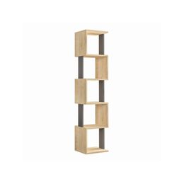 CALICOSY Eckregal PIRI in Eiche - (W)35 x (H)161 x (L)30 cm | Gr.: onesize