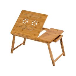 TecTake Laptoptisch inklusive Schublade und Abstellfl&auml;che, 55 x 35 x 26 cm | Gr.: onesize