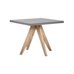 Beliani Esstisch OLBIA in Grau/Braun - (W) 90 x (H) 76 x (L) 90 cm | Gr.: onesize