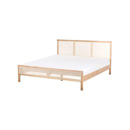 Beliani Doppelbett SALERNAS in Braun - (W) 186 x (H) 100 x (L) 206 cm | Gr.: onesize