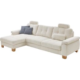 Ecksofa DIE PLANBAR, B:316cm H:86cm T:177cm, wei&szlig;, 88% Polyester;12% Polyamid, Wohnzimmer, Sofas, "PP-LA19101 L-Form, Breite 316 cm", wahlweise mit