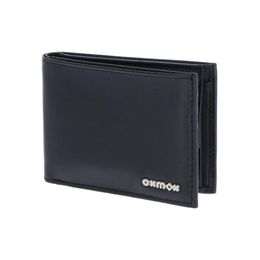 Oxmox Leather Geldb&ouml;rse RFID Schutz Leder 11 cm in schwarz-pure 2.0metal square | Gr.: onesize
