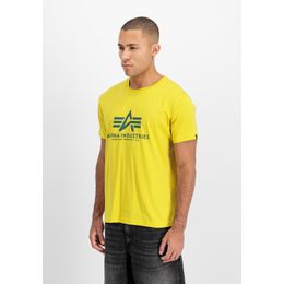 Herren T-Shirt "Basic T-Shirt BL", gelb, Gr. L, Alpha Industries, Obermaterial: 100% Baumwolle, Shirts