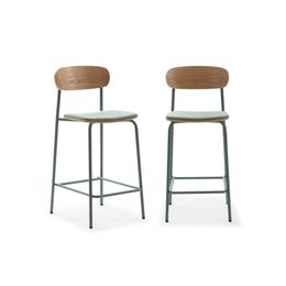 CALICOSY 2er-Set Barkrukken ADRIANA in Aquamarin - (W)42 x (H)66 x (L)48 cm | Gr.: onesize
