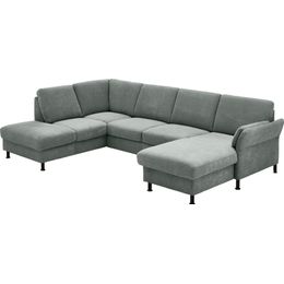 Wohnlandschaft DIE PLANBAR, B:305cm H:90cm T:200cm, grau, 100% Polyester, Sofas, "ZE-EM18013 U-Form, Breite 305 cm", wahlweise mit Kopfst&uuml;tzen und