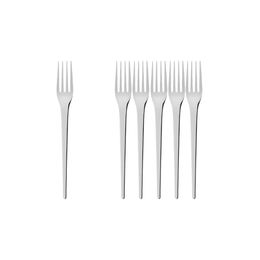 Villeroy & Boch Villeroy & Boch 6er Set Tafelgabel NewMoon 218 mm silber in silber | Gr.: onesize
