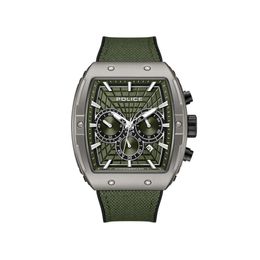 Police Herrenuhr Quarz Chronograph Coswig Gr&uuml;n | Gr.: onesize