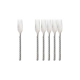 Villeroy & Boch Villeroy & Boch 6er Set Tafelgabel Montauk 210 mm in silber | Gr.: onesize