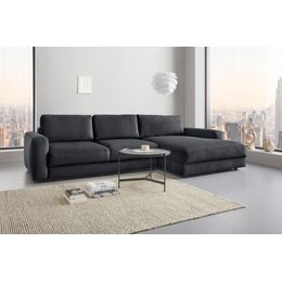 Ecksofa Home Affaire, B:303cm H:84cm T:176cm, grau, 100% Polyester, Wohnzimmer, Sofas, "Bloomfield, bequem und elegant, Breite 303cm, L-Form",