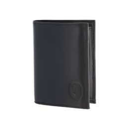Oxmox Leather Geldb&ouml;rse RFID Schutz Leder 13 cm in schwarz-freedom lion | Gr.: onesize