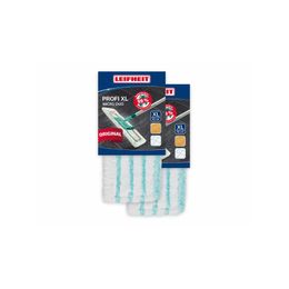 Leifheit Wischbezug Profi XL micro duo 2er Set wei&szlig; t&uuml;rkis 48,0 x 16,0 x 2,0 cm | Gr.: onesize
