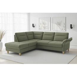 Sit & More Ecksofa SIT & MORE, B:218cm H:90cm T:212cm, beige, 95% Polyester 5% Polyamid, Wohnzimmer, Sofas, "Pamela, B: 218 cm, L-Form, wahlweise mit