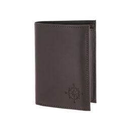 Oxmox Leather Geldb&ouml;rse RFID Schutz Leder 13 cm in braun-windrose 2.0 | Gr.: onesize