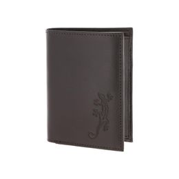 Oxmox Leather Geldb&ouml;rse RFID Schutz Leder 13 cm in braun-lizard | Gr.: onesize