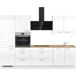 K&uuml;chenzeile Nobilia, B:300,3cm H:216,6cm T:60cm, wei&szlig;, Komplettk&uuml;chen-Sets, ""Flash II", NEU: individuell anpassbar mit gratis Profi-Beratung",