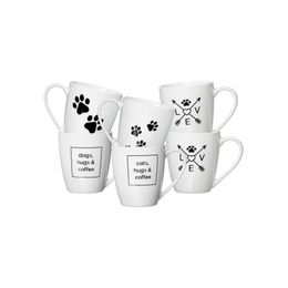 Ritzenhoff & Breker Ritzenhoff & Breker 6er Set Kaffeebecher Mika Mix 360 ml wei&szlig; in wei&szlig; | Gr.: onesize