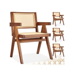 TecTake Armlehnstuhl im Boho-Stil, 59 x 56,5 x 82,5 cm, Belastbarkeit 120 kg | Gr.: onesize