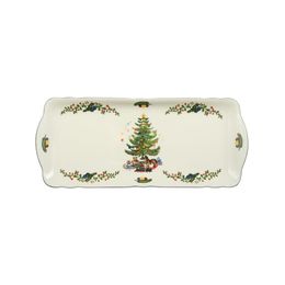 Seltmann Weiden Kuchenplatte Marieluise Weihnachten 34,6 x 14,9 cm in wei&szlig;-gr&uuml;n | Gr.: onesize