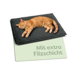 Knupis Selbstheizende Decke Katze 60x45cm &ndash; Heizmatte ohne Strom | Gr.: onesize