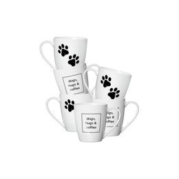 Ritzenhoff & Breker Ritzenhoff & Breker 6er Set Kaffeebecher Mika Dog 360 ml wei&szlig; in wei&szlig; | Gr.: onesize