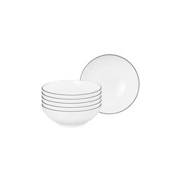 Seltmann Weiden 6er Set Dessertschalen Lido Black Line &oslash; 15 cm wei&szlig; in wei&szlig; | Gr.: onesize