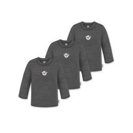 Normani Shirt 'Taupo' Jungen Gr&ouml;&szlig;e 62/68 anthrazit / wei&szlig;