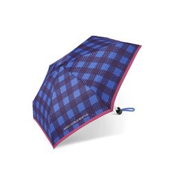 Happy Rain Benetton Ultra Mini Flat Manuell Taschenschirm in Checks blue Karo | Gr.: onesize