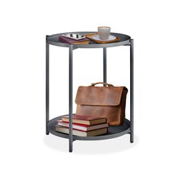 TecTake Nachttisch, 45,5 x 45,5 x 53 cm, rund mit abnehmbaren Ablagen | Gr.: onesize