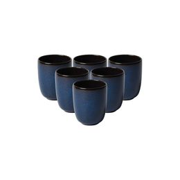 like. by Villeroy & Boch 6er Set Becher ohne Henkel Lave 400 ml in Bleu | Gr.: onesize