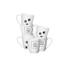 Ritzenhoff & Breker Ritzenhoff & Breker 6er Set Kaffeebecher Mika Cat 360 ml wei&szlig; in wei&szlig; | Gr.: onesize