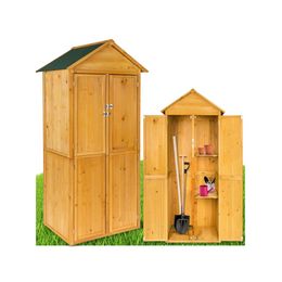 TecTake Gartenschrank, Ma&szlig;e: 80,5 x 60 x 213,5 cm, Dachpappe aus Bitumen | Gr.: onesize