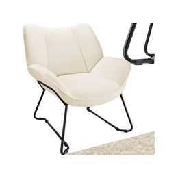TecTake Polstersessel, mit Boucl&eacute;-Bezug, 73 x 72 x 81 cm | Gr.: onesize