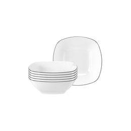 Seltmann Weiden 6er Set Dessertschalen Lido Black Line 15 x 15 cm in wei&szlig; | Gr.: onesize