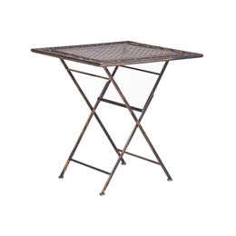 Beliani Klappbarer Tisch BORMIO in Schwarz/Gold - (W) 70 x (H) 74 x (L) 70 cm | Gr.: onesize