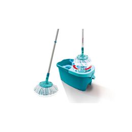 Leifheit Set CLEAN TWIST Disc Mop Ergo t&uuml;rkis grau wei&szlig; 46,0 x 32,0 x 140,0 cm | Gr.: onesize