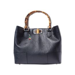 Florence Henkeltasche, Umh&auml;ngetasche Leder schwarz, braun ca. 36cm | Gr.: onesize