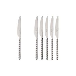 Villeroy & Boch Villeroy & Boch 6er Set Tafelmesser Montauk 237 mm in silber | Gr.: onesize