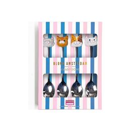 Blond Amsterdam 4er-Set Teel&ouml;ffel Katze in Bunt - 14cm | Gr.: onesize