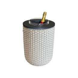 COOTAB Cooler Table 4-in-1 Loungetisch mit Acryl-K&uuml;hler London 50 cm in Champagner-Schwarz | Gr.: onesize