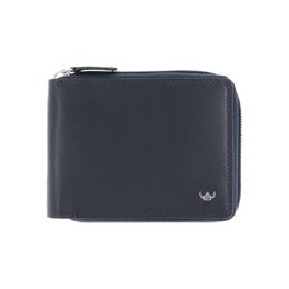 Golden Head Polo Geldb&ouml;rse RFID Schutz Leder 12.5 cm in marineblau | Gr.: onesize