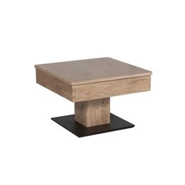 58 aufm Kessel COUCHTISCH Cele 67x67x43 h&ouml;henverstellbar Wildeiche Bianco | Gr.: onesize