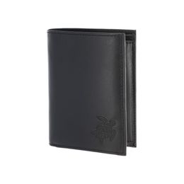 Oxmox Leather Geldb&ouml;rse RFID Schutz Leder 13 cm in schwarz-turtle 2.0 | Gr.: onesize