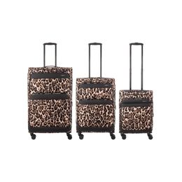Franky 3er Koffer SET Gr. L/M/S Reisegep&auml;ck T27-F Spinner in leo | Gr.: onesize
