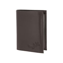 Oxmox Leather Geldb&ouml;rse RFID Schutz Leder 13 cm in braun-lizard 2.0 | Gr.: onesize