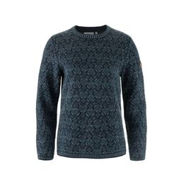 Fj&auml;llr&auml;ven FJ&Auml;LLR&Auml;VEN Sweatshirt Snow Round Neck Sweater in Marine | Gr.: S