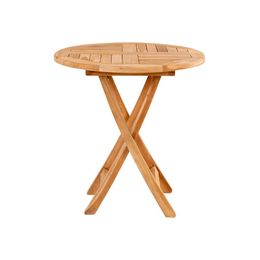ebuy24 Gartentisch Oviedo Teak Dekor 70 x 70 cm | Gr.: onesize